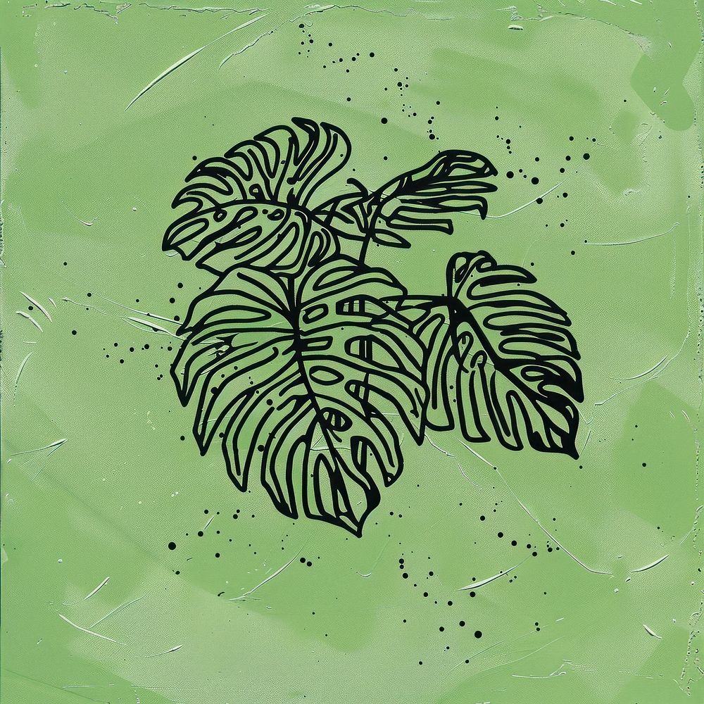 Monstera illustrated drawing sketch. | Free Photo Illustration - rawpixel