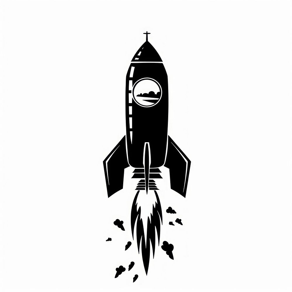 Rocket silhouette clip art rocket | Free Photo Illustration - rawpixel