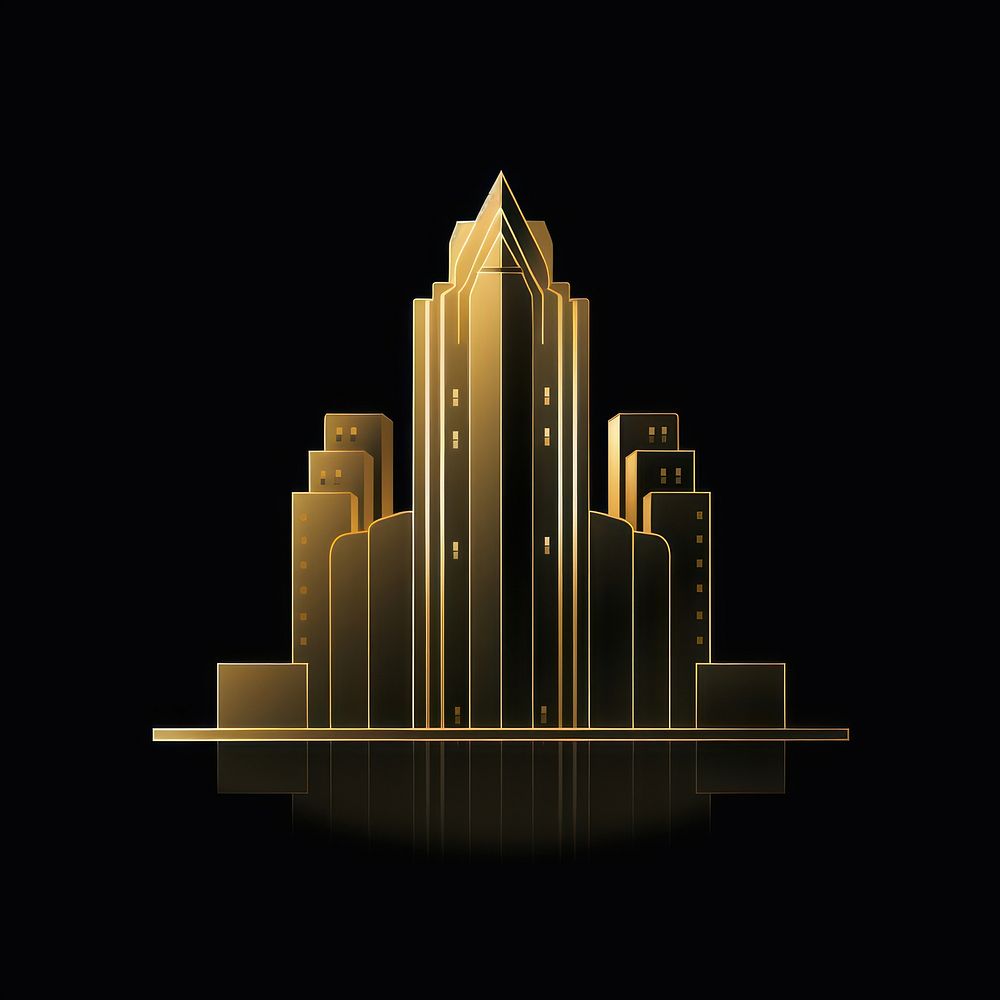 Golden building architecture metropolis skyscraper. | Free Photo ...