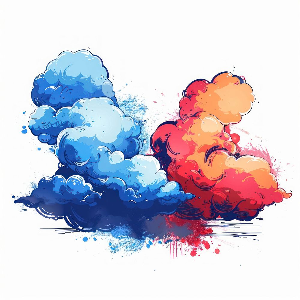 Graffiti clouds art painting modern | Free Photo Illustration - rawpixel