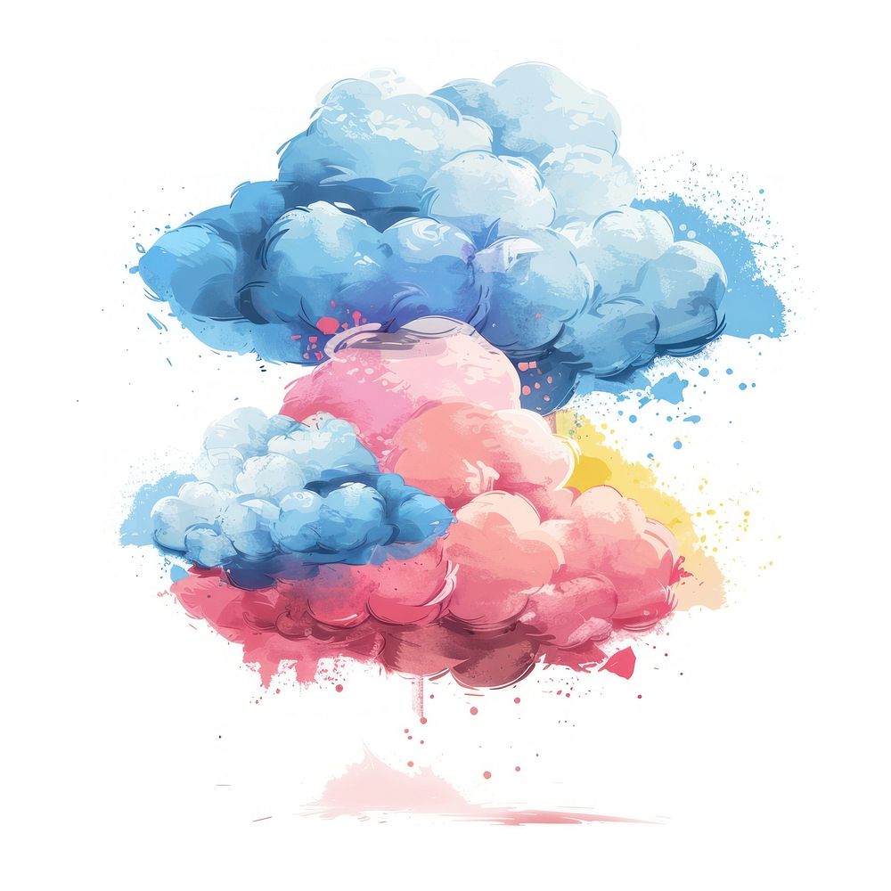 Graffiti clouds art painting graphics. | Free Photo Illustration - rawpixel