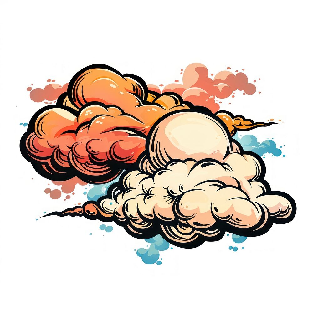 Graffiti clouds art illustrated graphics. | Free Photo Illustration ...
