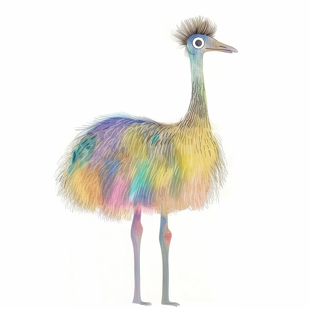 Cute emu animal illustration | Free Photo Illustration - rawpixel