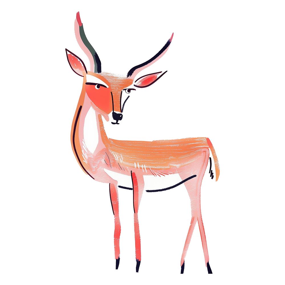 Cute impala animal illustration | Free Photo Illustration - rawpixel