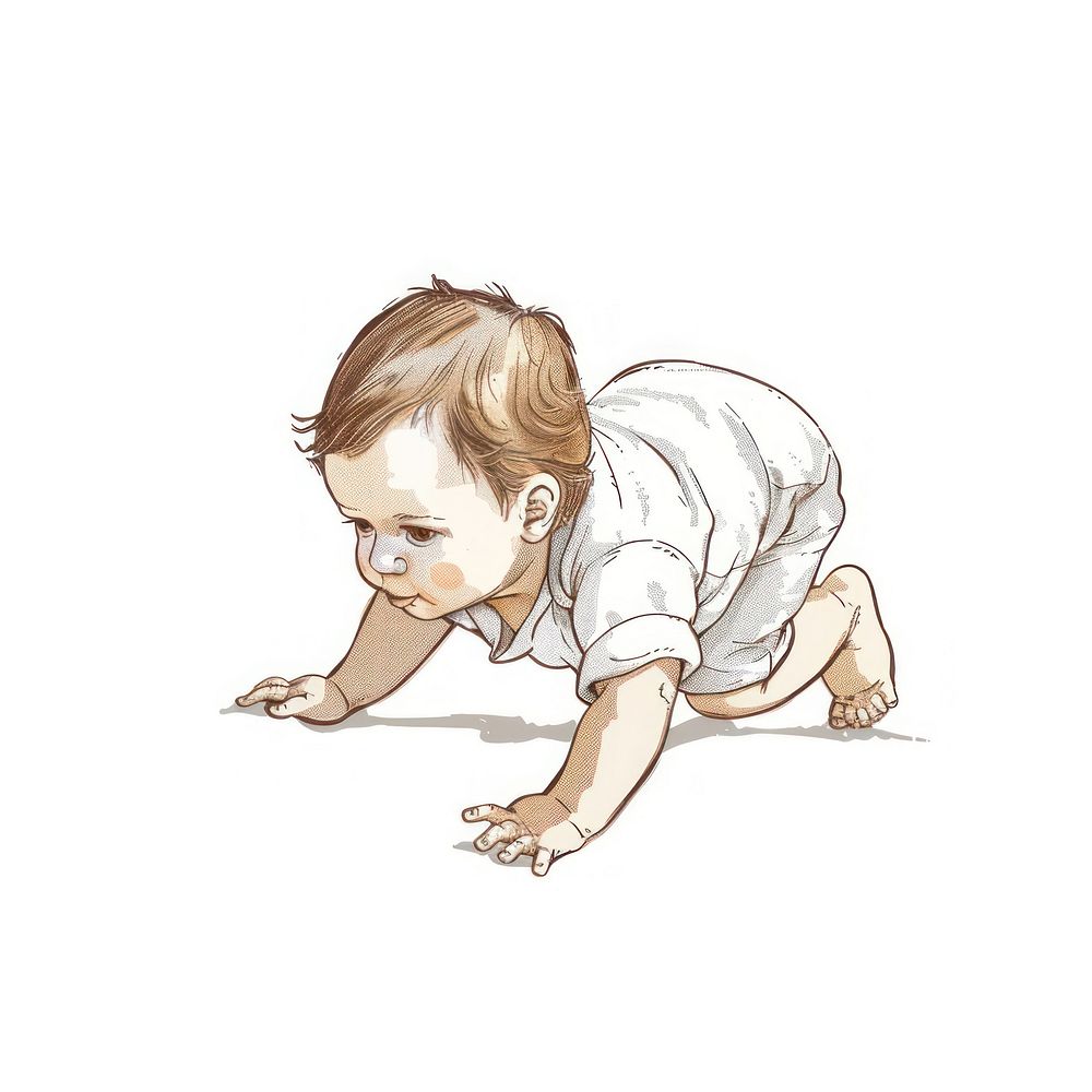 Individual baby crawling forward person | Free Photo Illustration ...