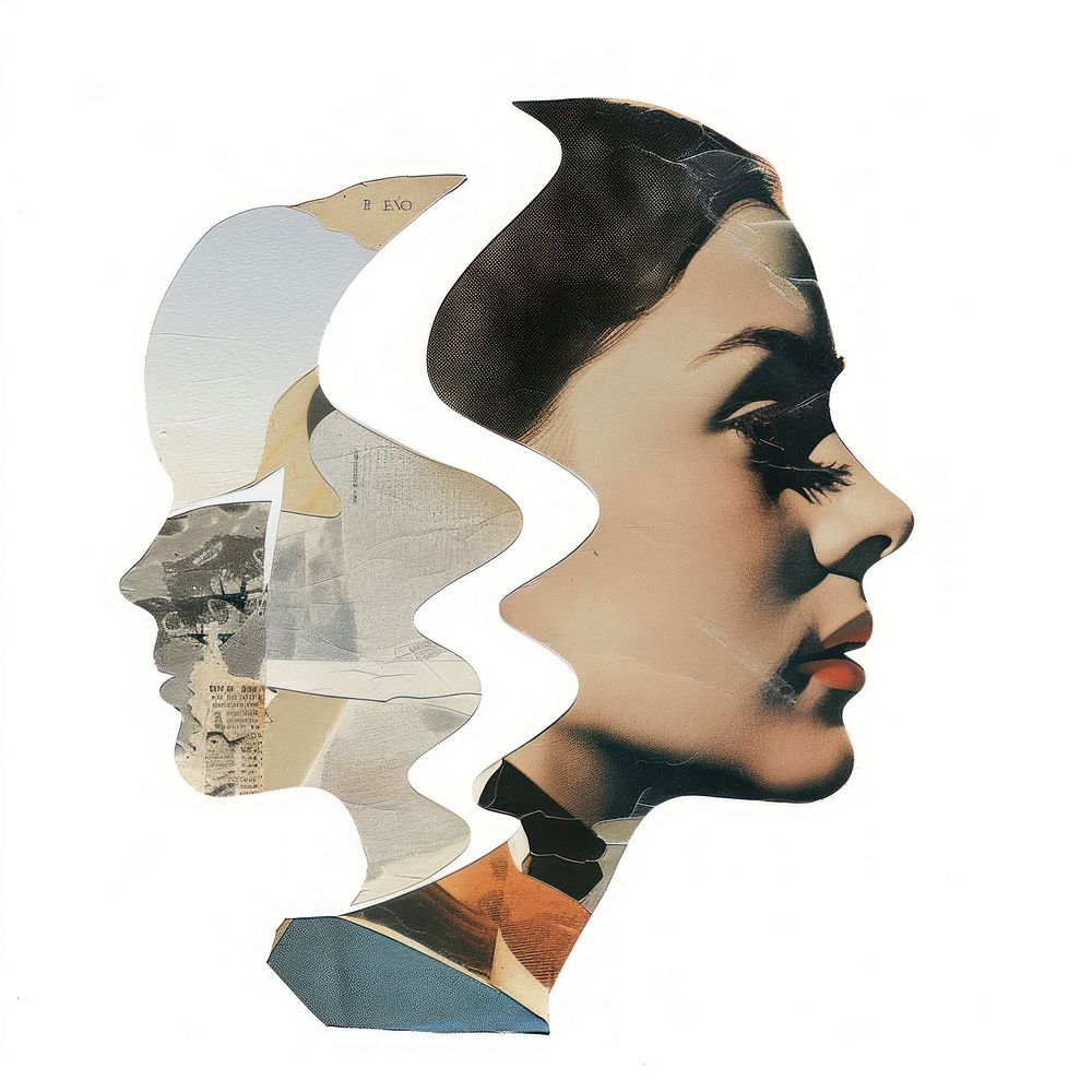 Woman shape collage cutouts painting | Free Photo Illustration - rawpixel