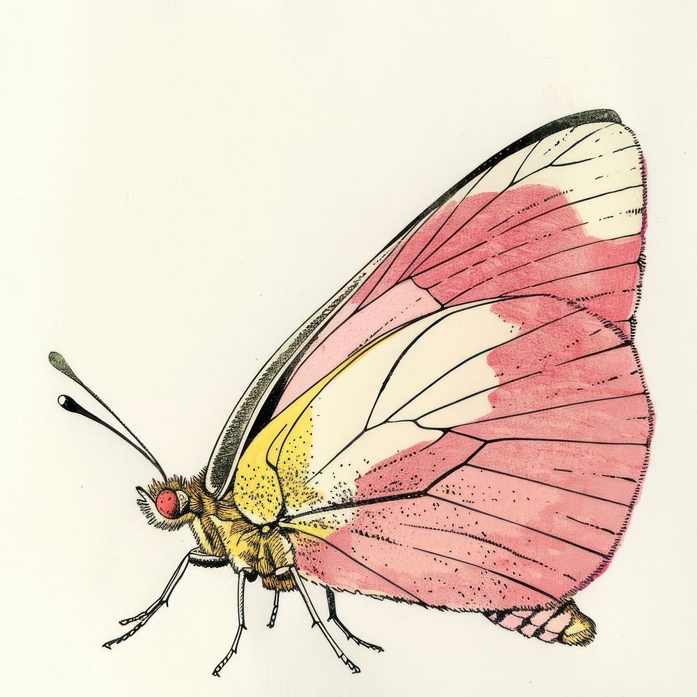 Butterfly invertebrate illustrated drawing. | Free Photo Illustration ...