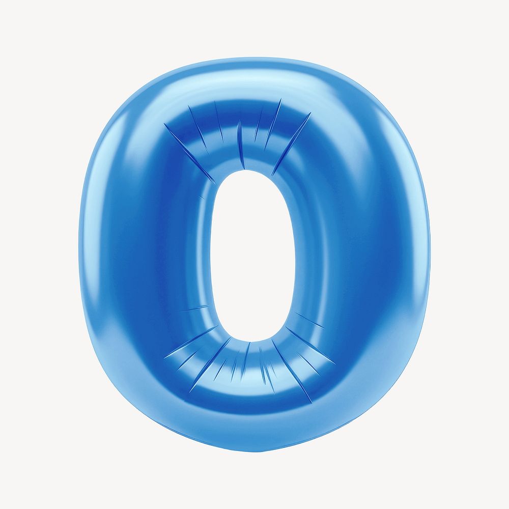 Letter O 3D blue balloon | Free Photo Illustration - rawpixel