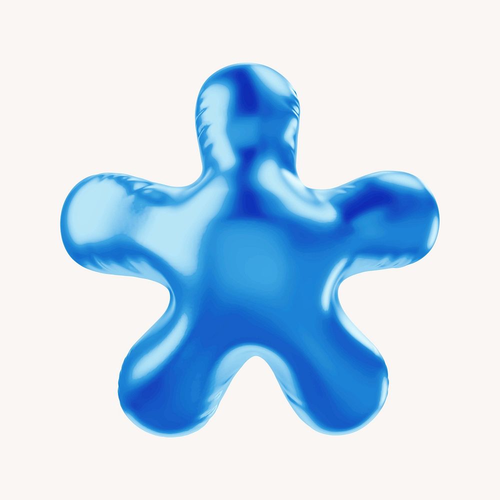 Asterisk 3D blue balloon symbol | Free Photo Illustration - rawpixel