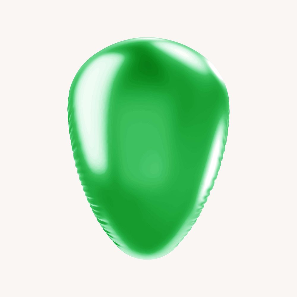 Apostrophe 3D green balloon symbol | Free Photo Illustration - rawpixel