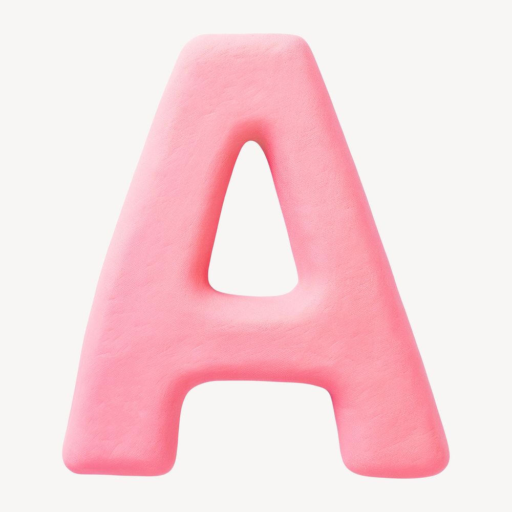 Capital letter pink clay alphabet | Free Photo - rawpixel