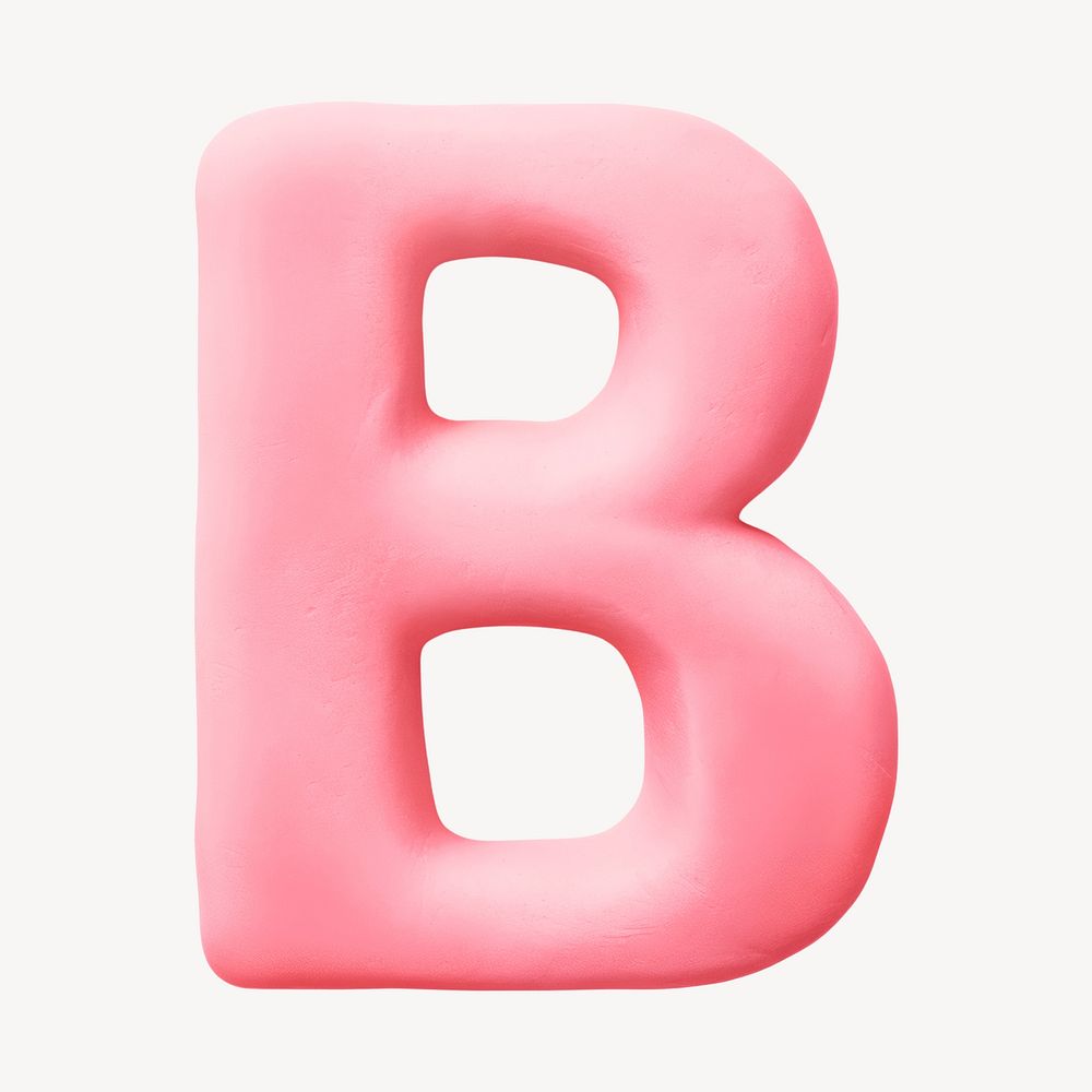 Capital letter B pink clay | Free Photo - rawpixel