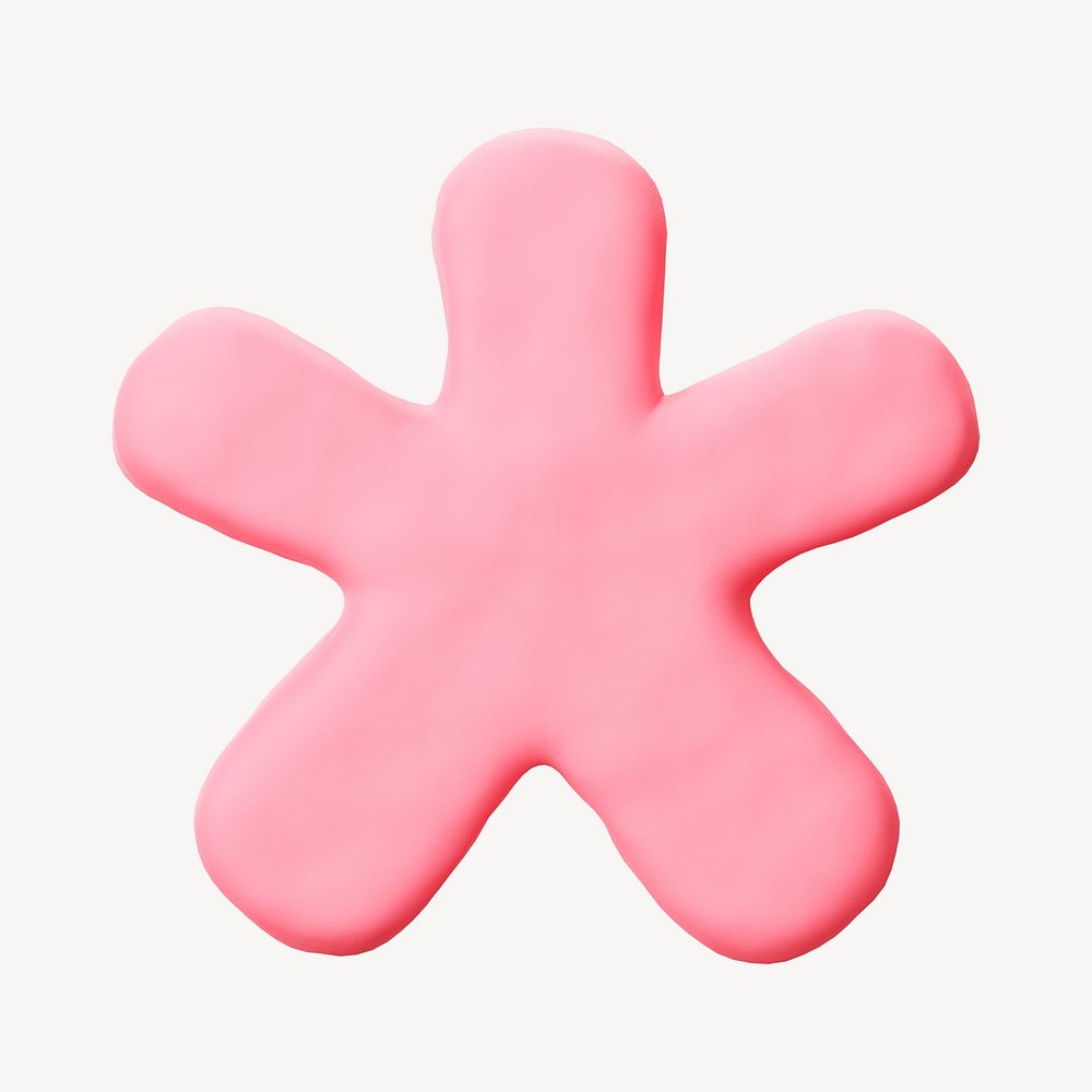 Asterisk pink clay alphabet design | Free Photo - rawpixel