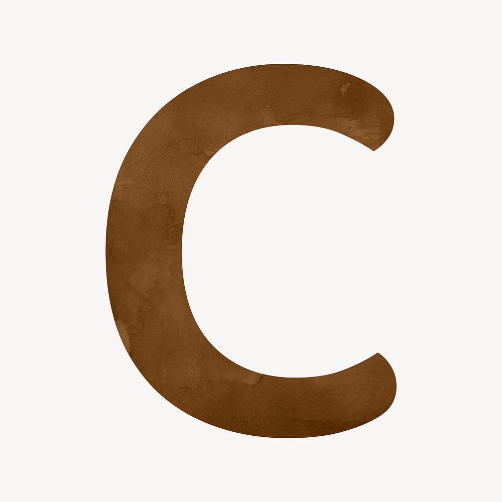Letter C brown digital art | Free Photo Illustration - rawpixel