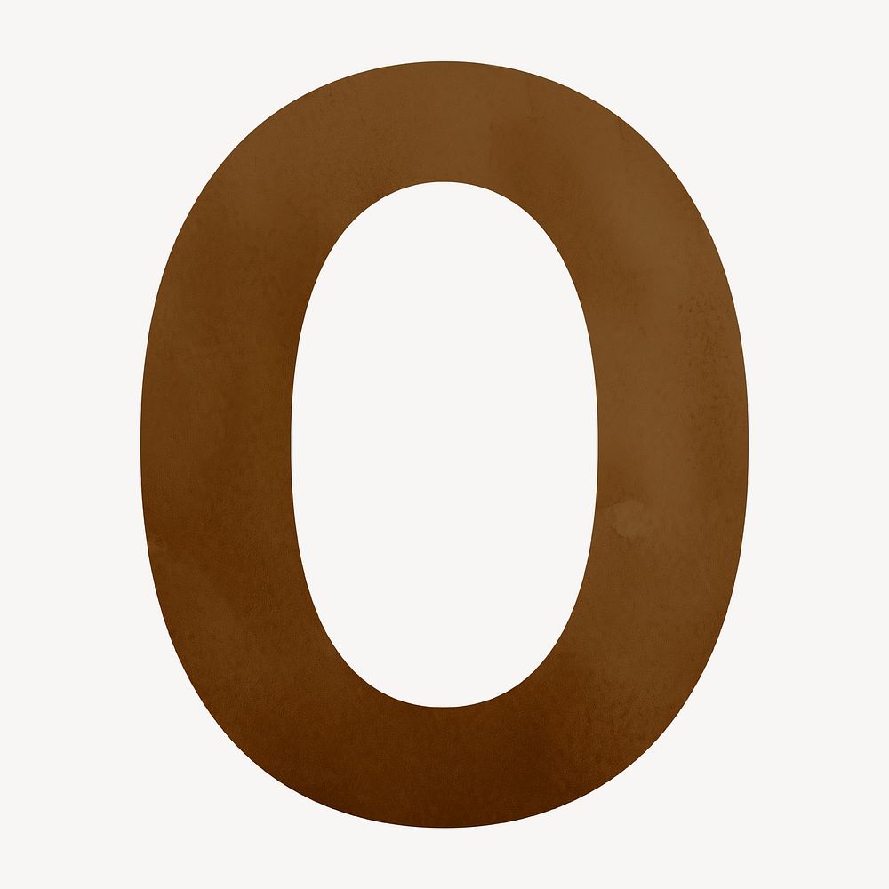 Number 0 brown digital art | Free Photo Illustration - rawpixel