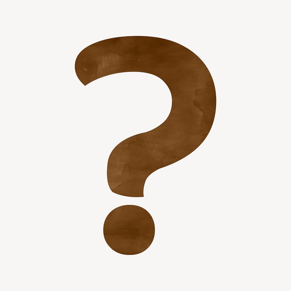 Question mark brown digital art | Free Photo Illustration - rawpixel