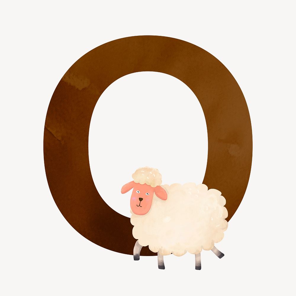 Letter O cute animal character | Free Photo Illustration - rawpixel