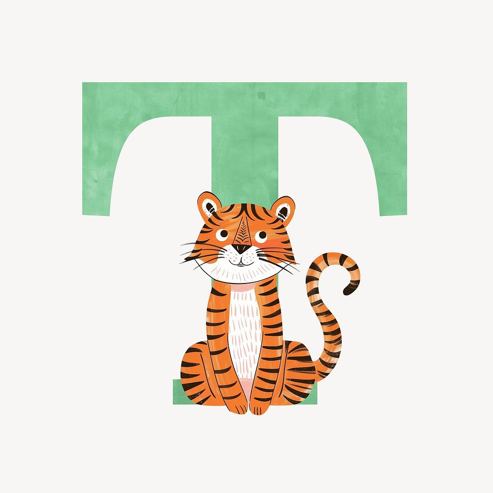 Letter T, animal character alphabet | Free Photo Illustration - rawpixel