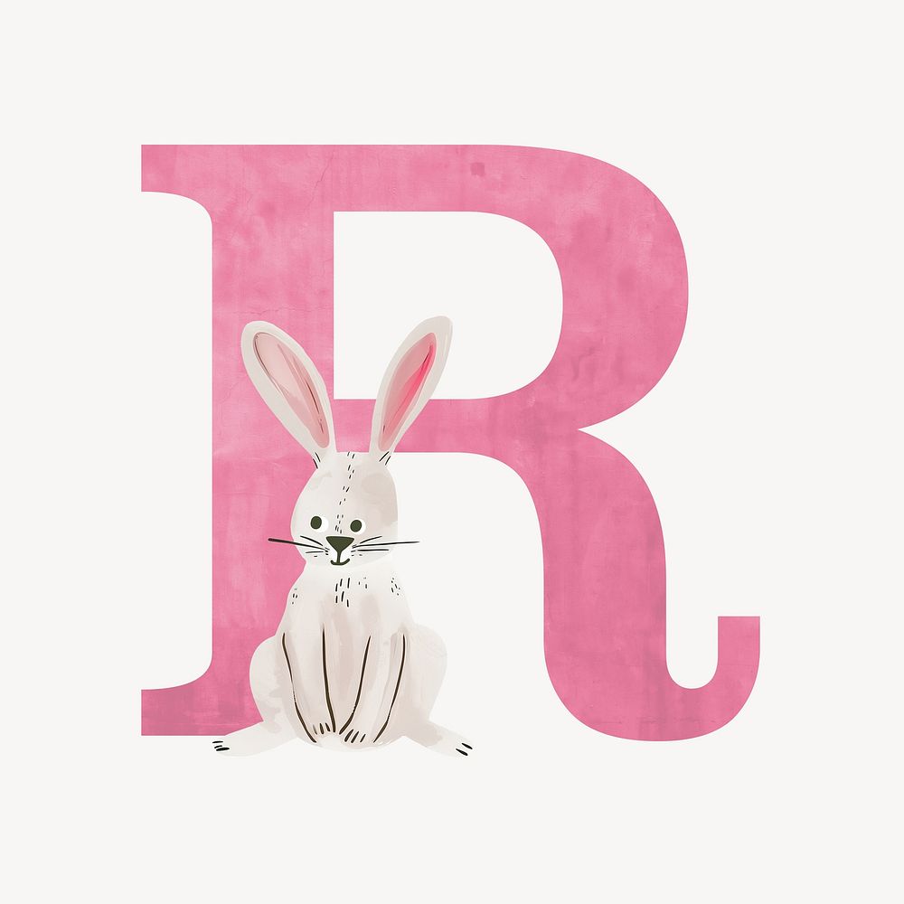 Letter R, animal character alphabet | Free Photo Illustration - rawpixel
