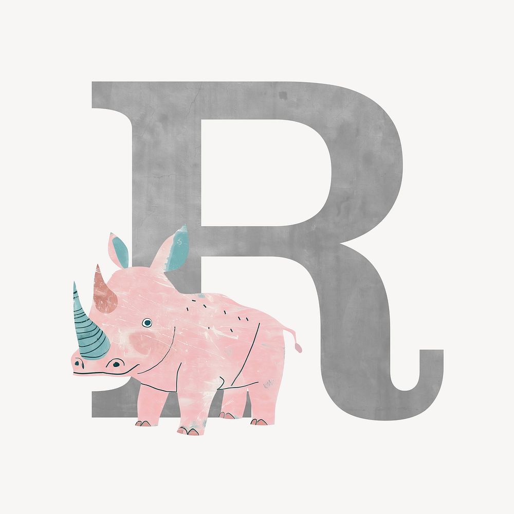 Letter R, animal character alphabet | Free Photo Illustration - rawpixel
