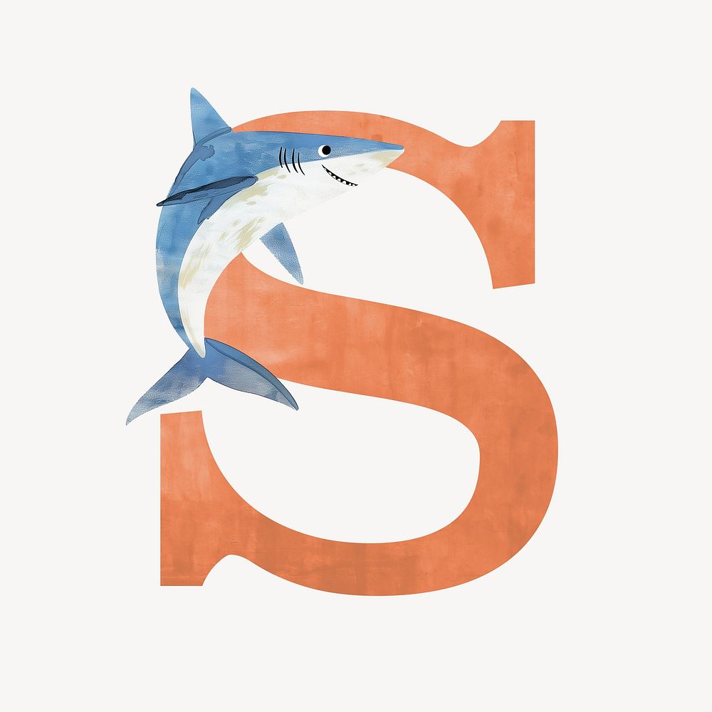 Letter S, animal character alphabet | Free Photo Illustration - rawpixel