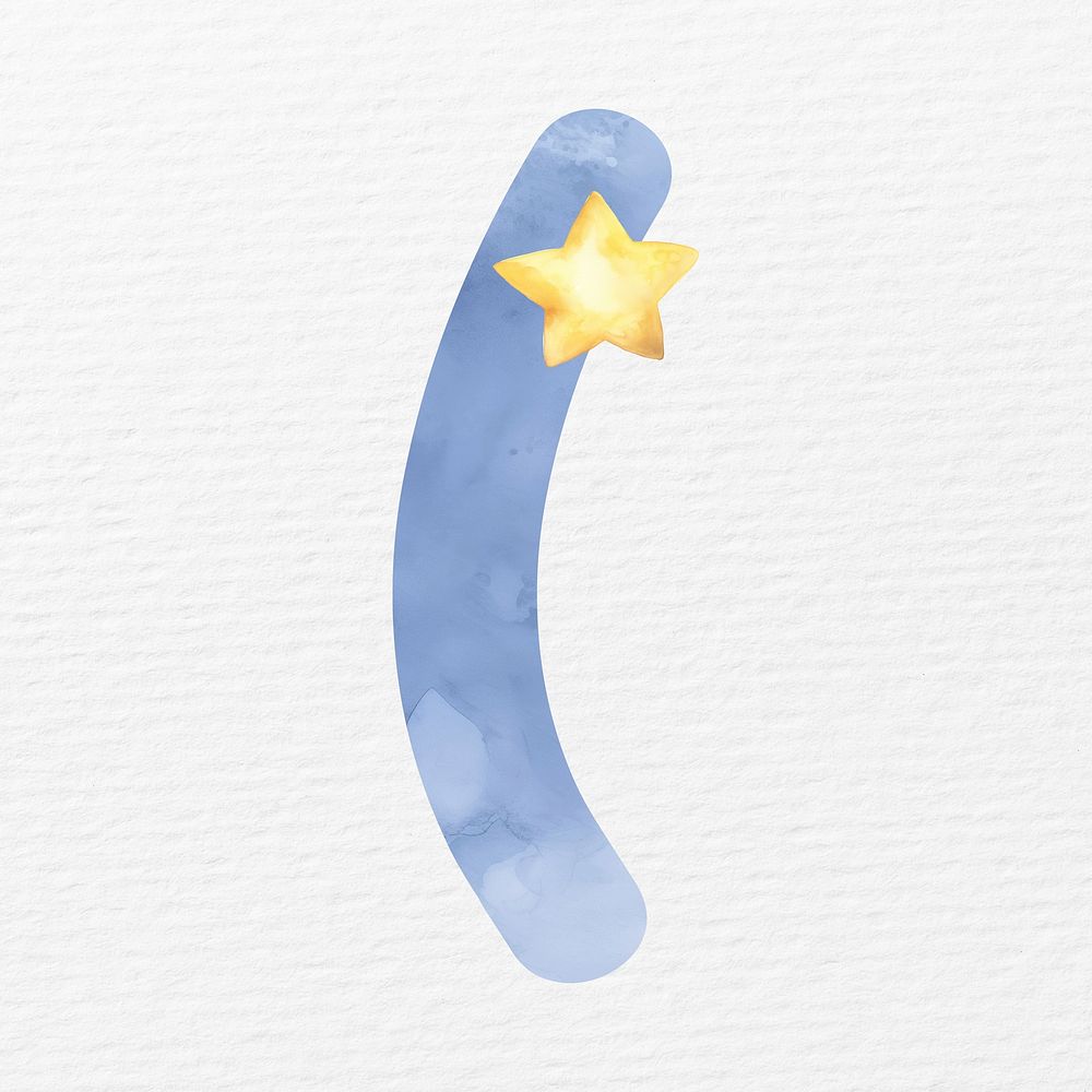 Parenthesis sign blue watercolor illustration | Free Photo Illustration ...