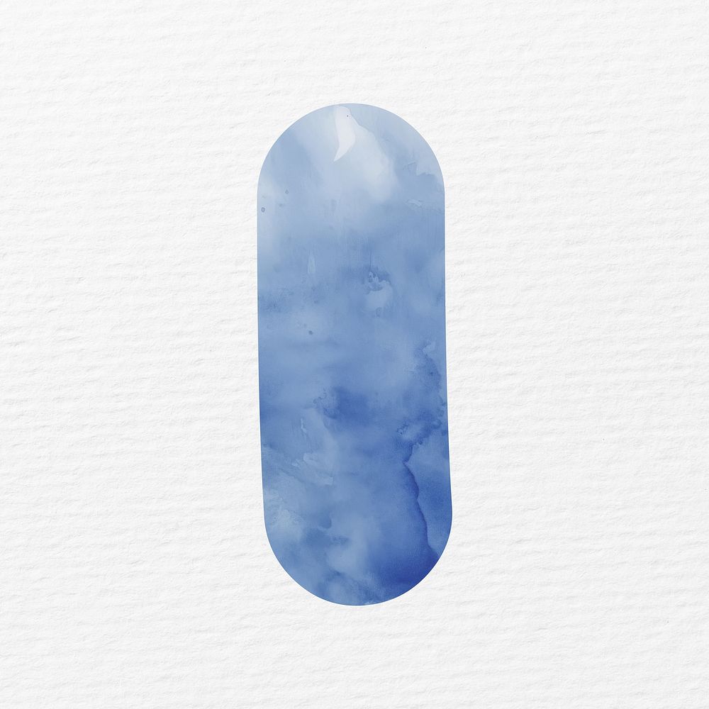 Apostrophe sign blue watercolor illustration | Free Photo Illustration ...