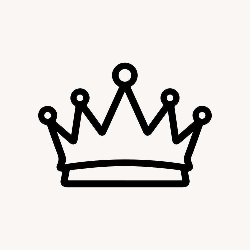 Crown line art illustration | Free Photo Illustration - rawpixel
