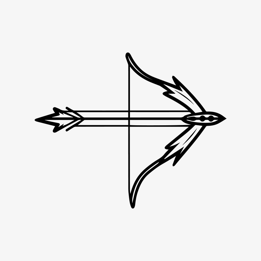 Arrow & bow line art | Free Photo Illustration - rawpixel
