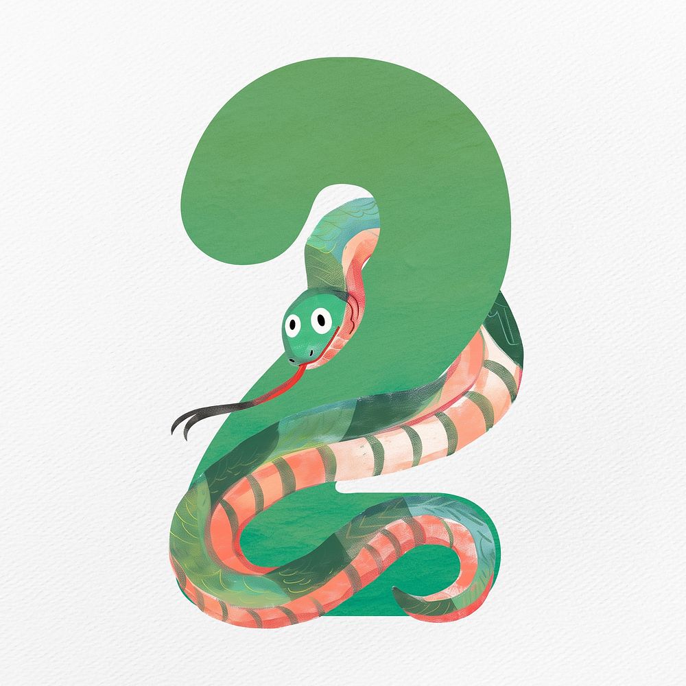 Number 2 animal character illustration | Premium Photo Illustration ...