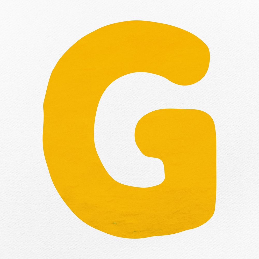 Yellow letter G alphabet illustration | Free Photo Illustration - rawpixel