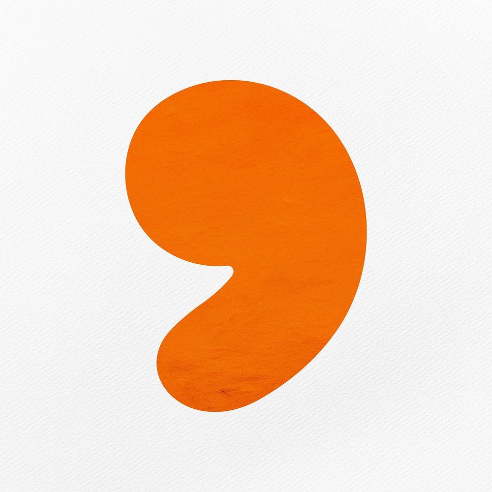 Orange apostrophe sign illustration | Free Photo Illustration - rawpixel