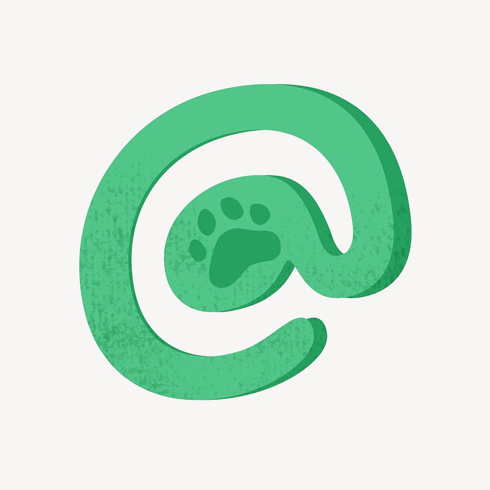 Green at sign illustration | Free Photo Illustration - rawpixel