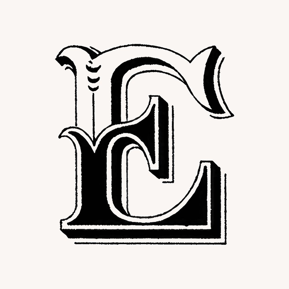 Letter E classic medieval art | Free Photo Illustration - rawpixel