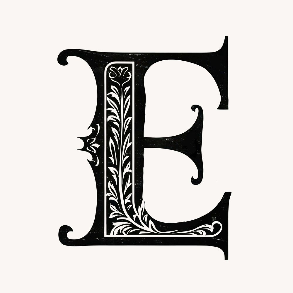Letter E classic medieval art | Free Photo Illustration - rawpixel