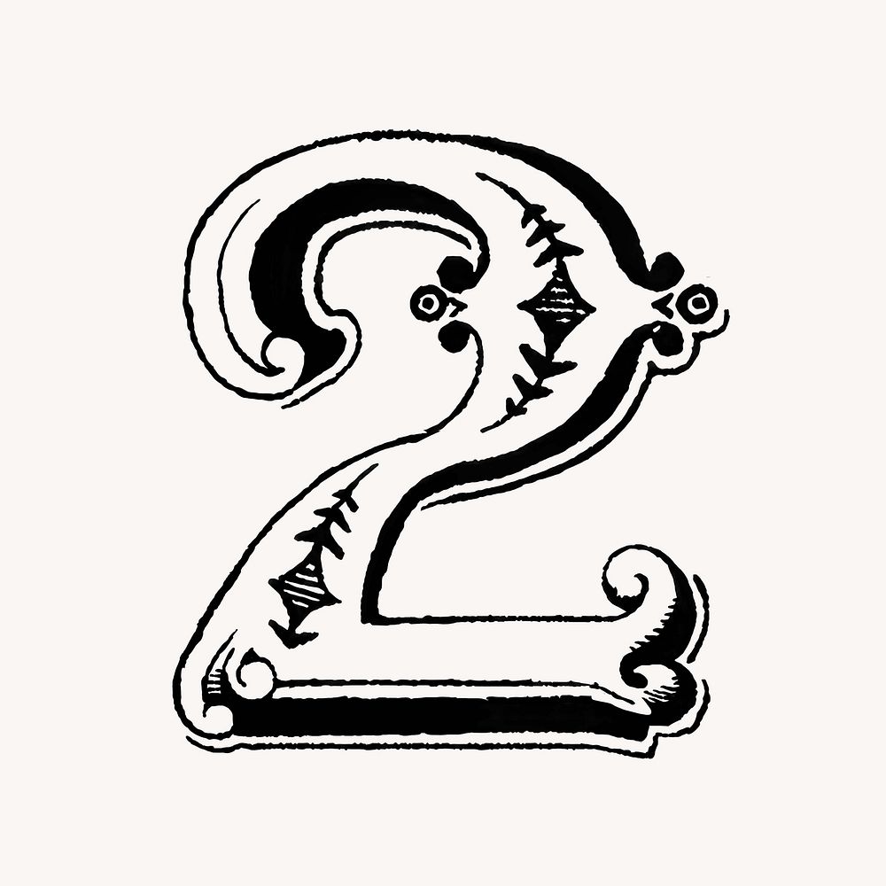 Number 2 classic medieval art | Free Photo Illustration - rawpixel