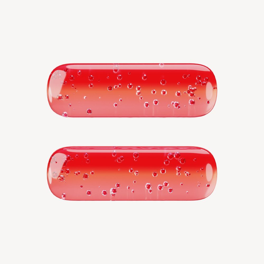 Equal sign, 3D red jelly | Free Photo Illustration - rawpixel