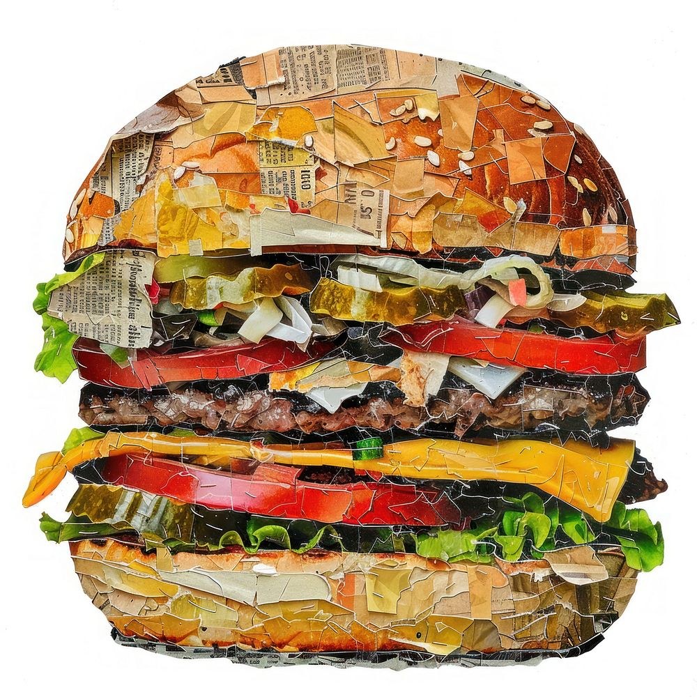 Collage burger sandwich dessert. | Premium Photo Illustration - rawpixel