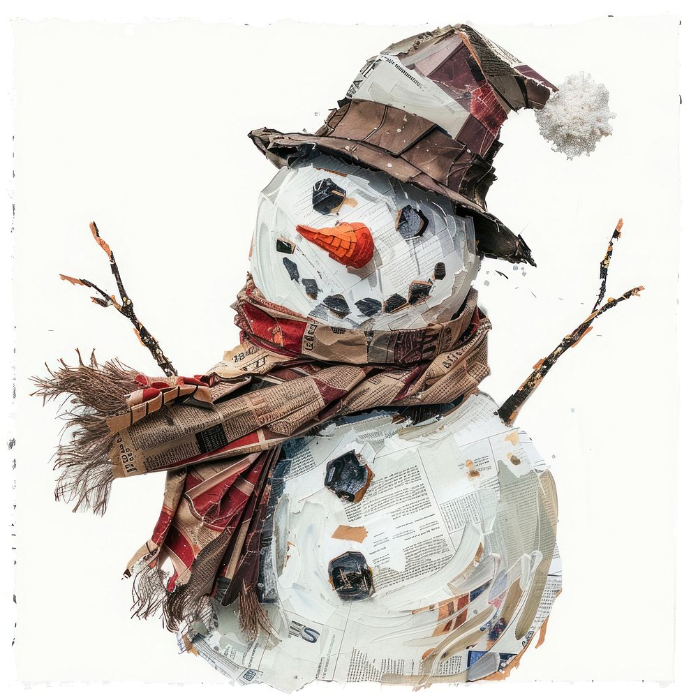 Snowman scarecrow outdoors nature. | Premium Photo Illustration - rawpixel