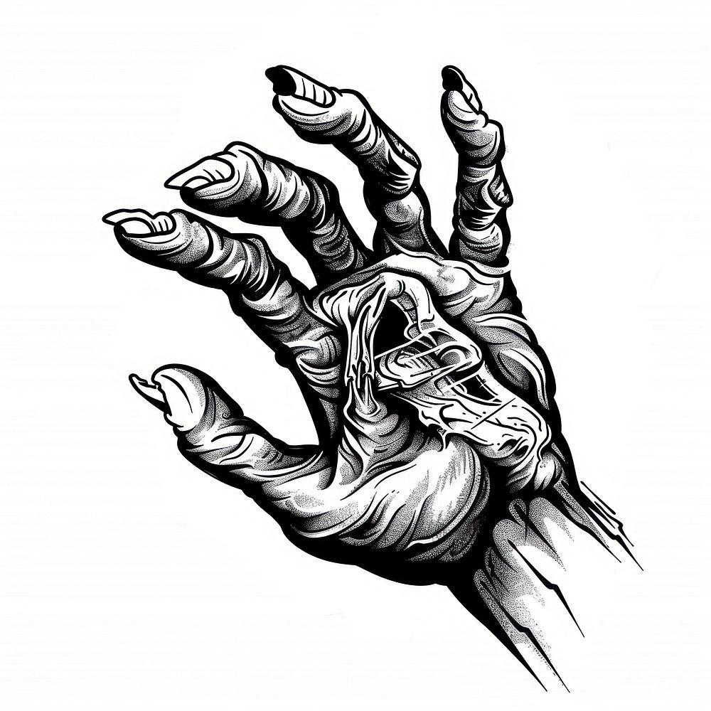 Hand tattoo flash illustration electronics | Free Photo Illustration ...