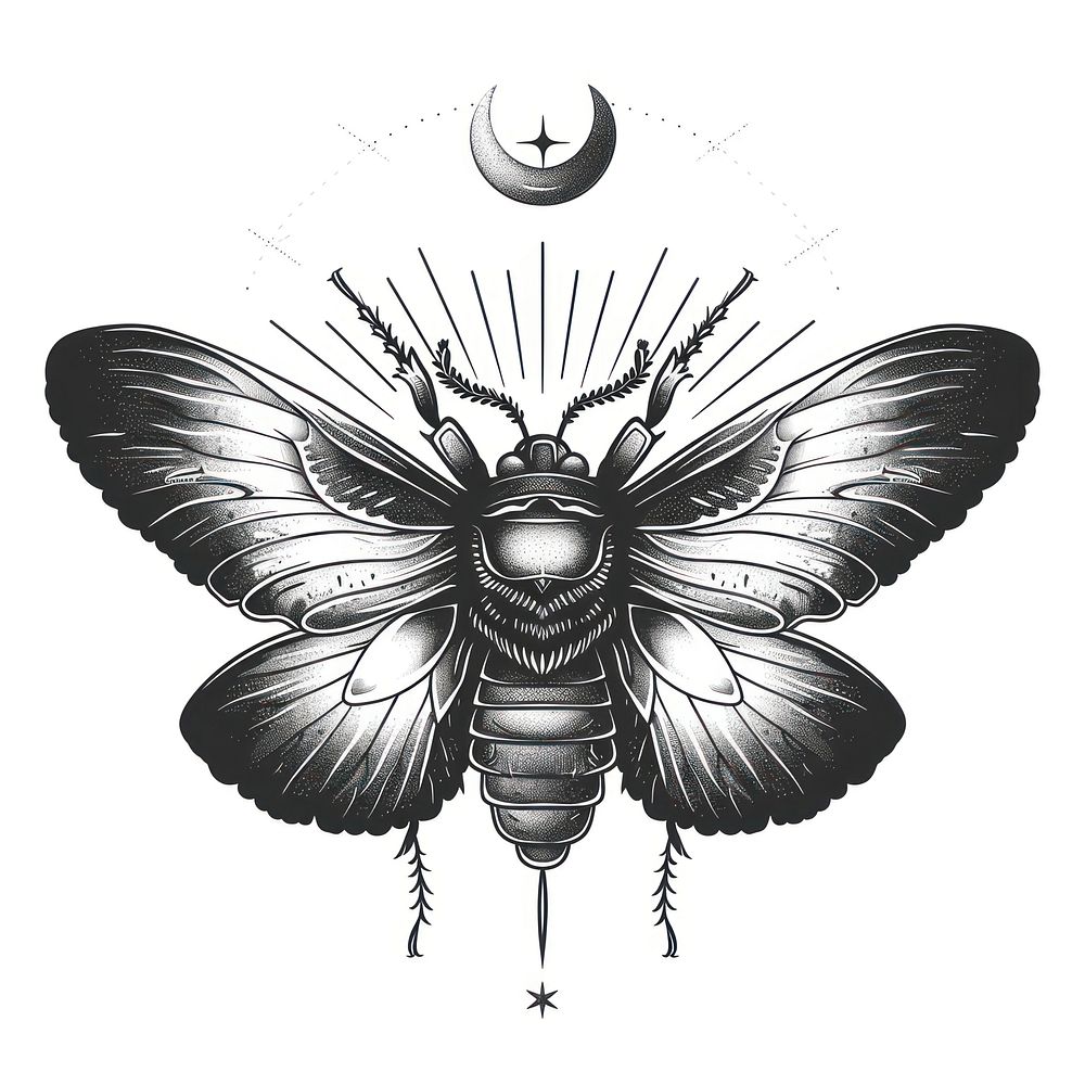 Insect tattoo flash illustration invertebrate | Free Photo Illustration ...