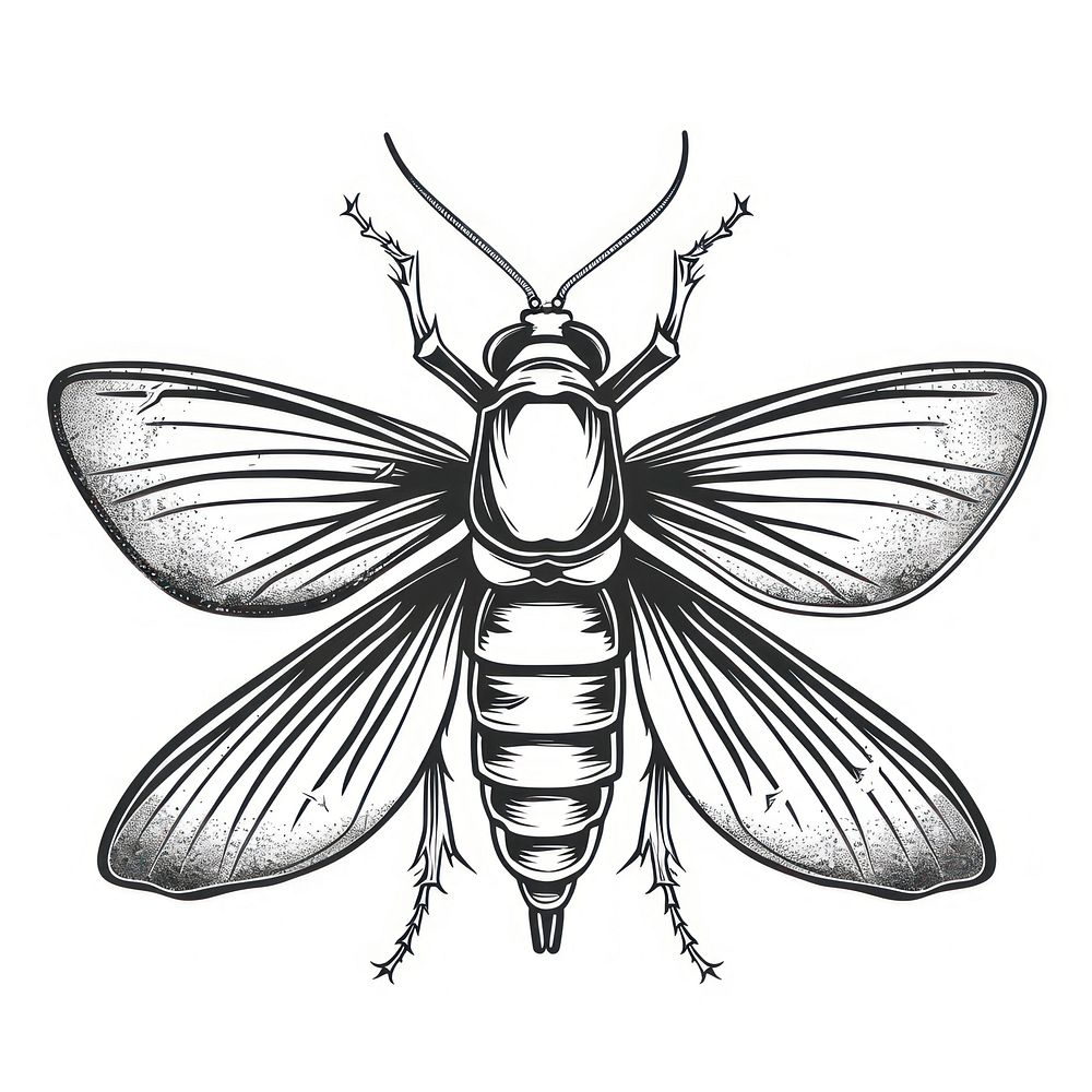 Insect tattoo flash illustration invertebrate | Free Photo Illustration ...