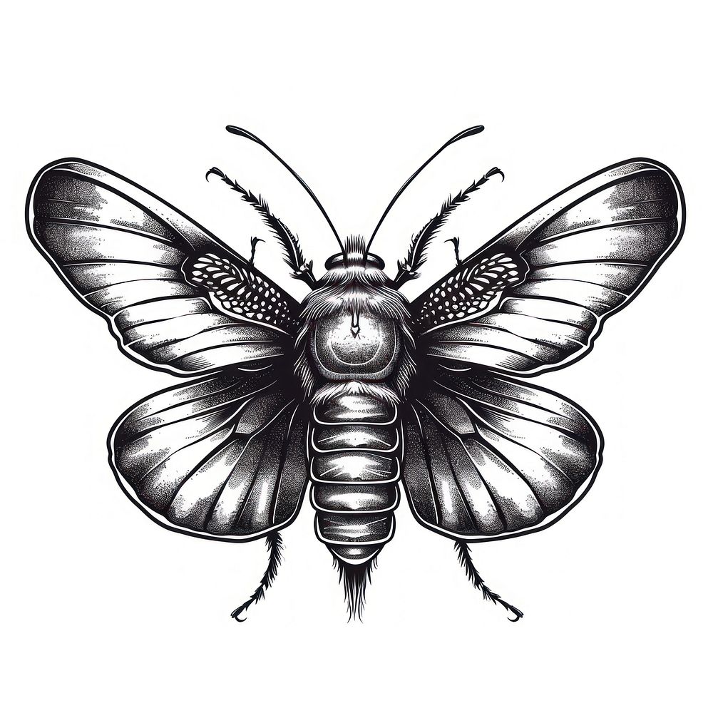 Insect tattoo flash illustration invertebrate | Free Photo Illustration ...