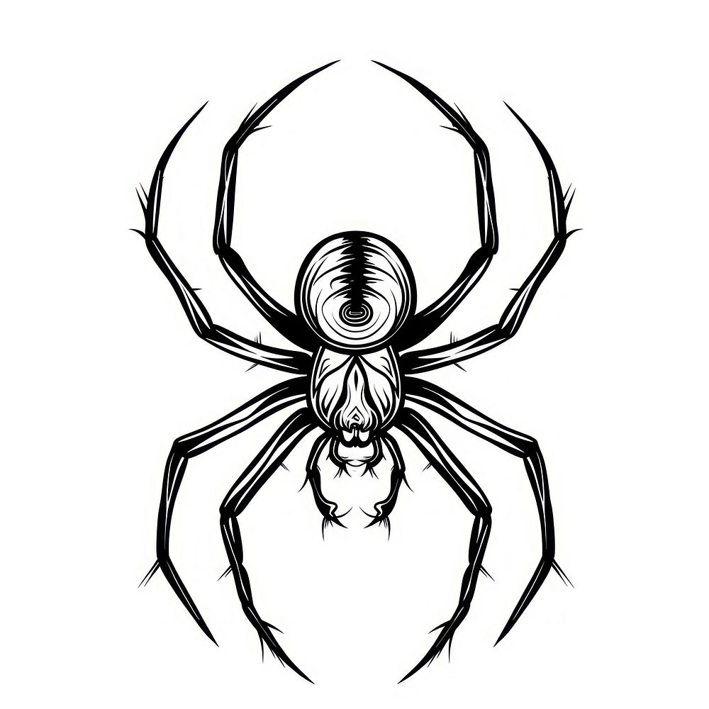 Spider tattoo flash illustration invertebrate | Free Photo Illustration ...