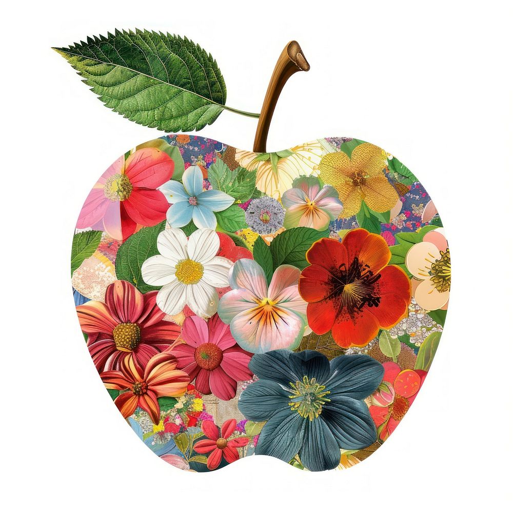 Flower Collage apple flower pattern | Free Photo Illustration - rawpixel