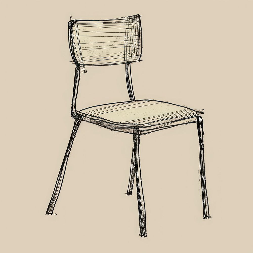 Hand drawn chair drawing sketch | Free Photo Illustration - rawpixel
