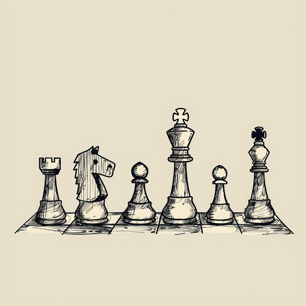 Hand drawn chess drawing sketch | Free Photo Illustration - rawpixel
