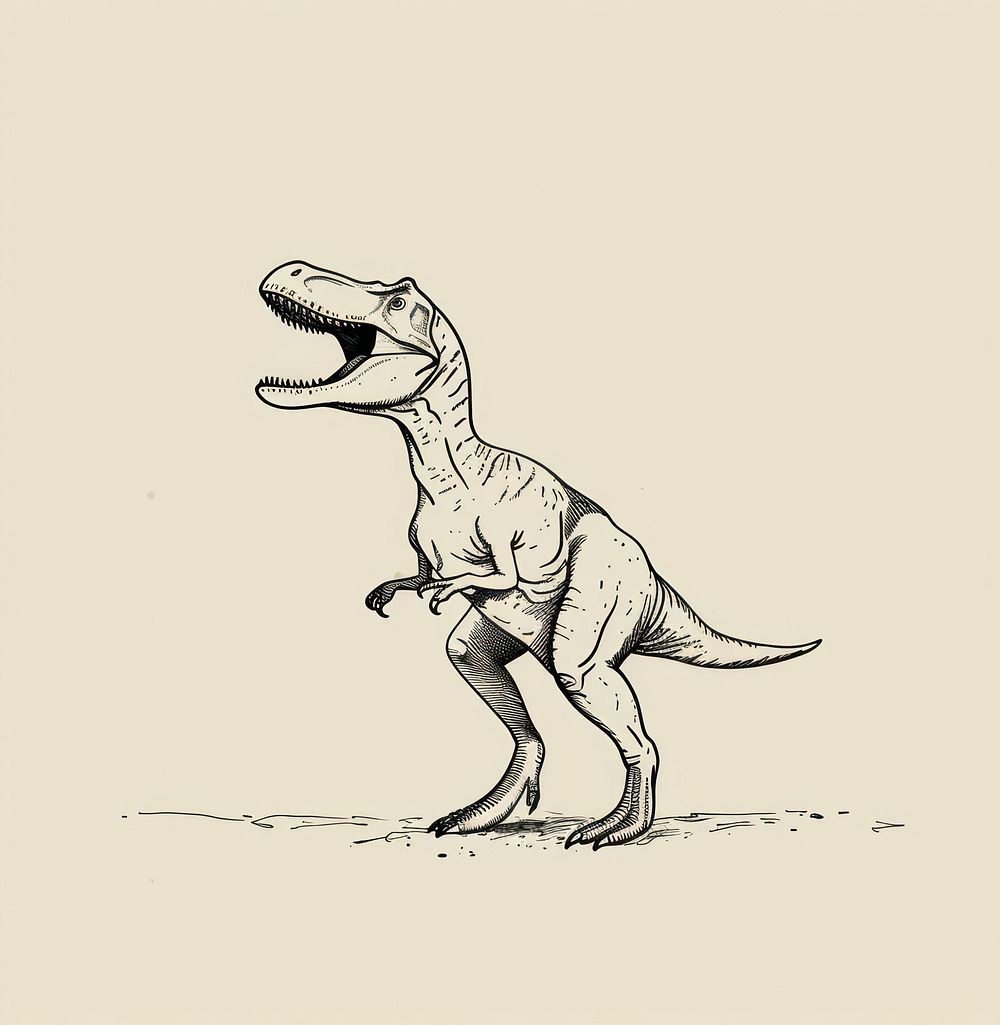 Hand drawn dinosaur cartoon drawing | Free Photo Illustration - rawpixel