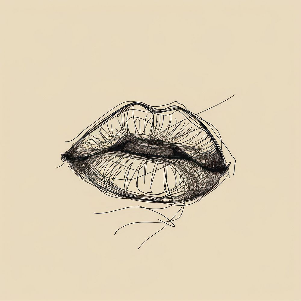 Hand drawn mouth drawing sketch | Premium Photo Illustration - rawpixel