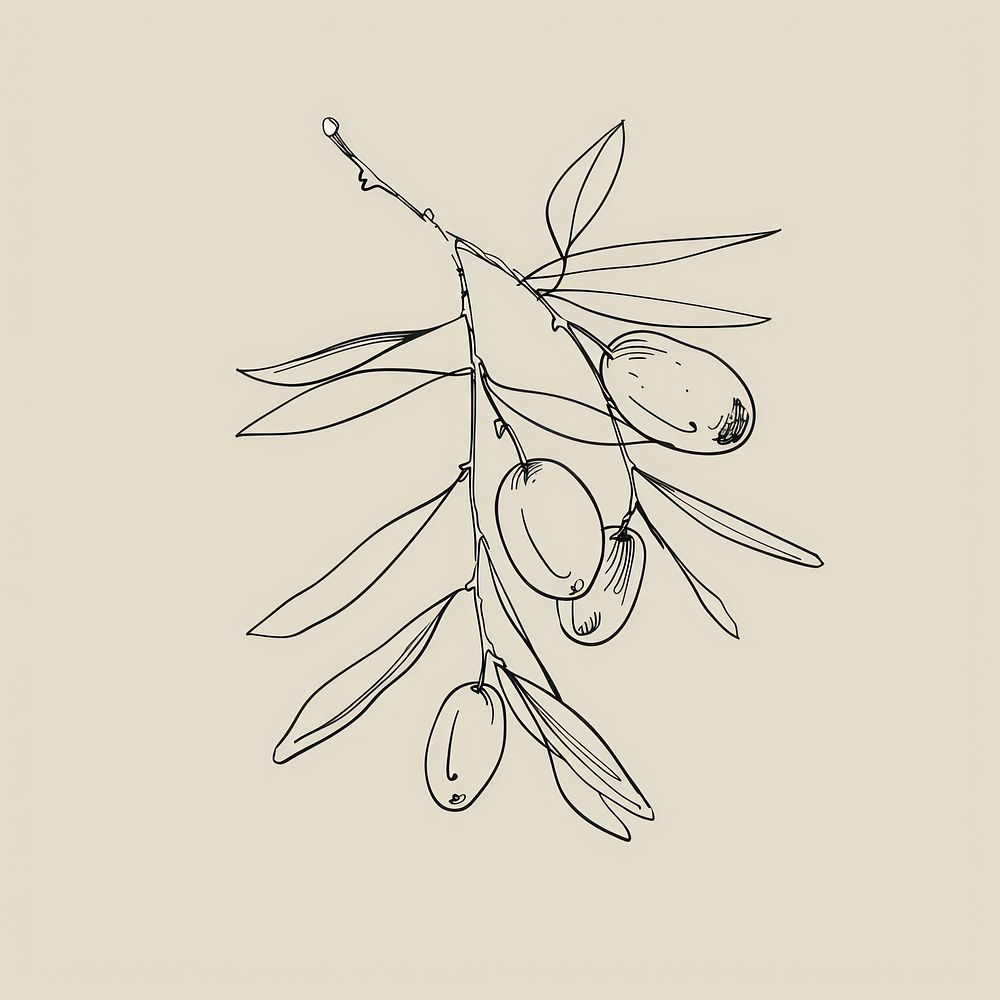 Hand drawn olive drawing sketch | Free Photo Illustration - rawpixel